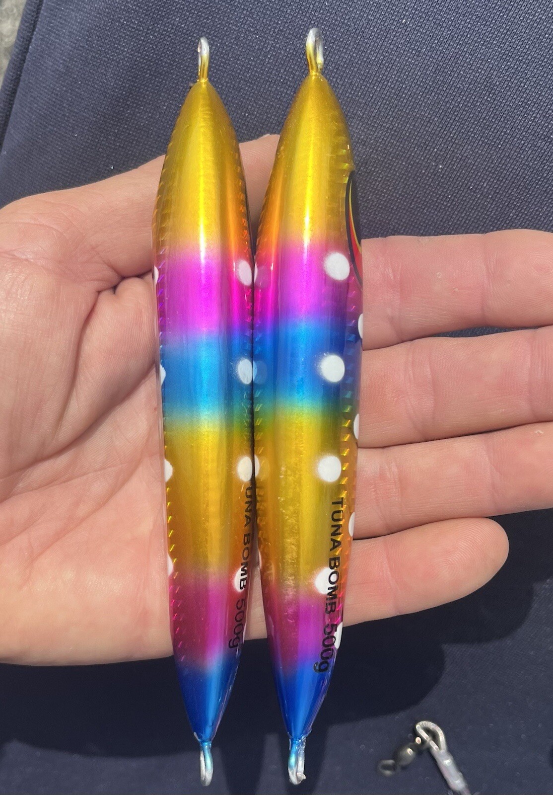 2 500g BLUEFIN TUNA KNIFE JIGS - Un-Rigged Eddie Bomb Heavy Bft ...