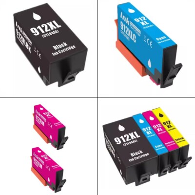 912XL Compatible Ink Cartridges For HP OfficeJet 8012 8014 8015 8017 ...