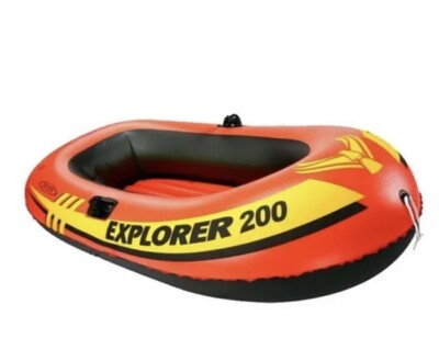 Intex Explorer 200 Inflatable River Raft Paddle Boat Set Open Box | eBay