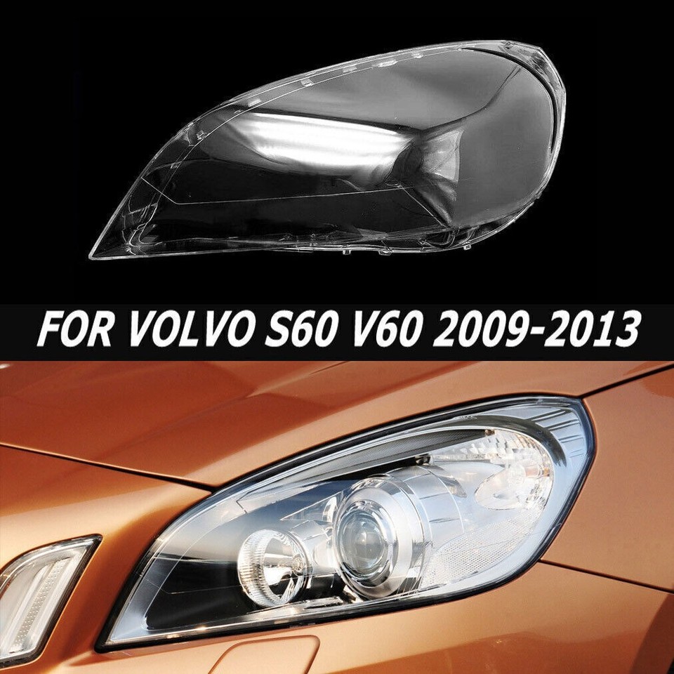 Headlight Lens Headlamp Shell Cover Cap Mask +For Volvo S60 V60 2011 ...