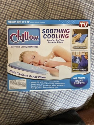 Chillow Pillow Cooling Pad New As Seen on TV Cold Comfort Sleeping 21 ...