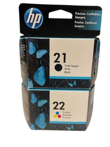 (Lot 2) NEW HP C9351AN C9352AN 21 22 Tri-Color and Black Ink COMBO | eBay