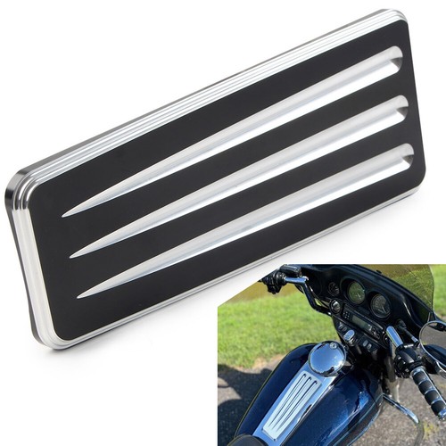 Black CNC Cut Front Tank Dash Insert Cover For Harley Electra Glide ...