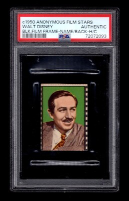 PSA Authentic WALT DISNEY 1950 Anonymous Film Star Card | eBay