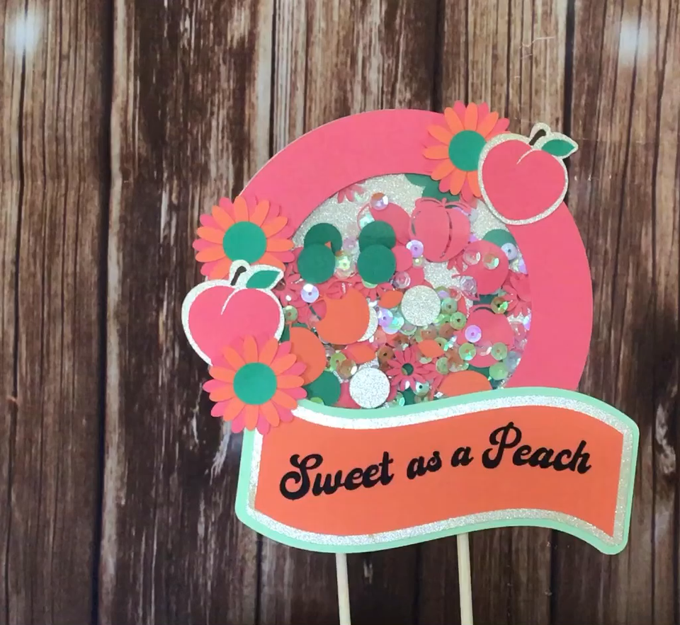 Sweet As A Peach Cake Topper/Cupcake Topper Set | eBay