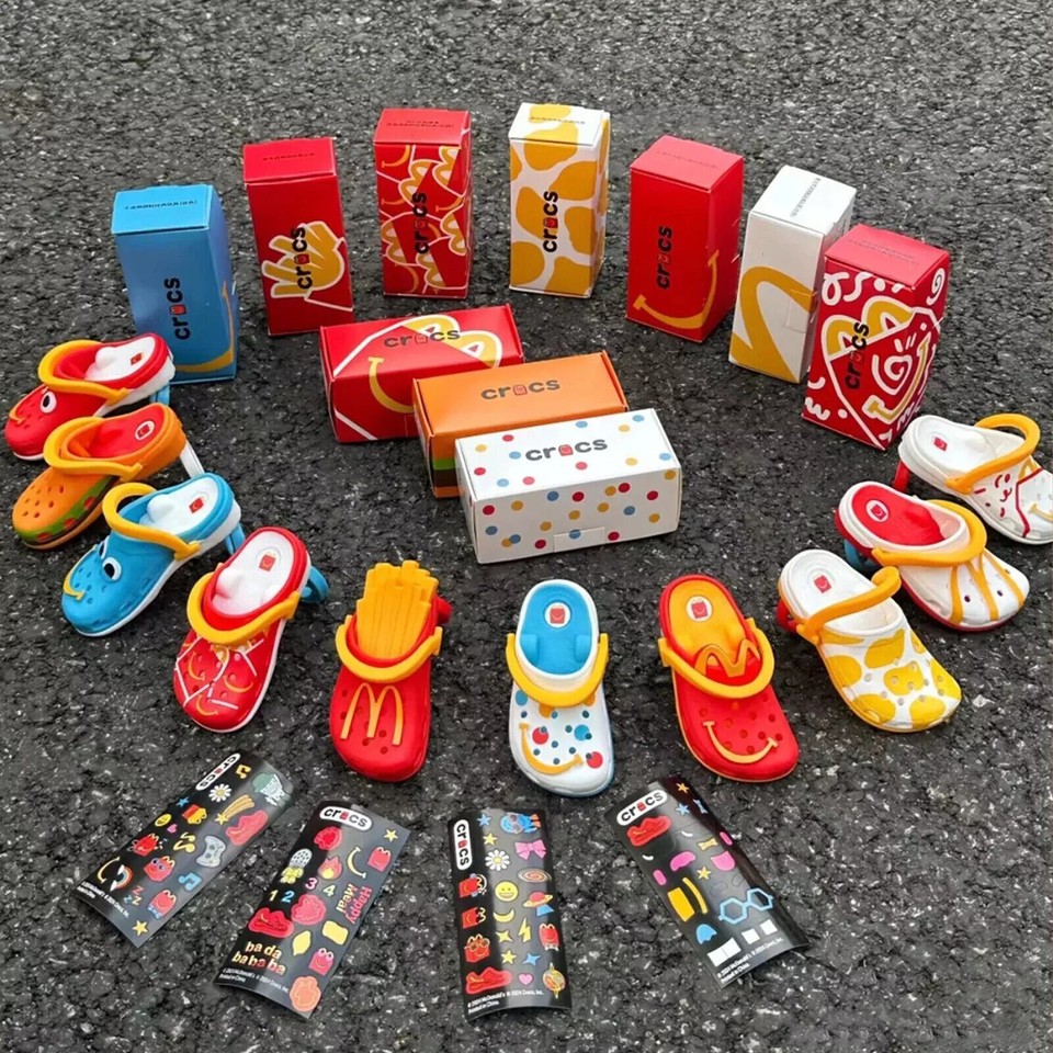 2024 McDonalds Mini Crocs Keychain Happy Meal Toys Completed Set All 10 ...
