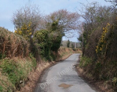 Photo 6x4 Between the hedgerows - the Llangybi road Llanarmon c2010 ...
