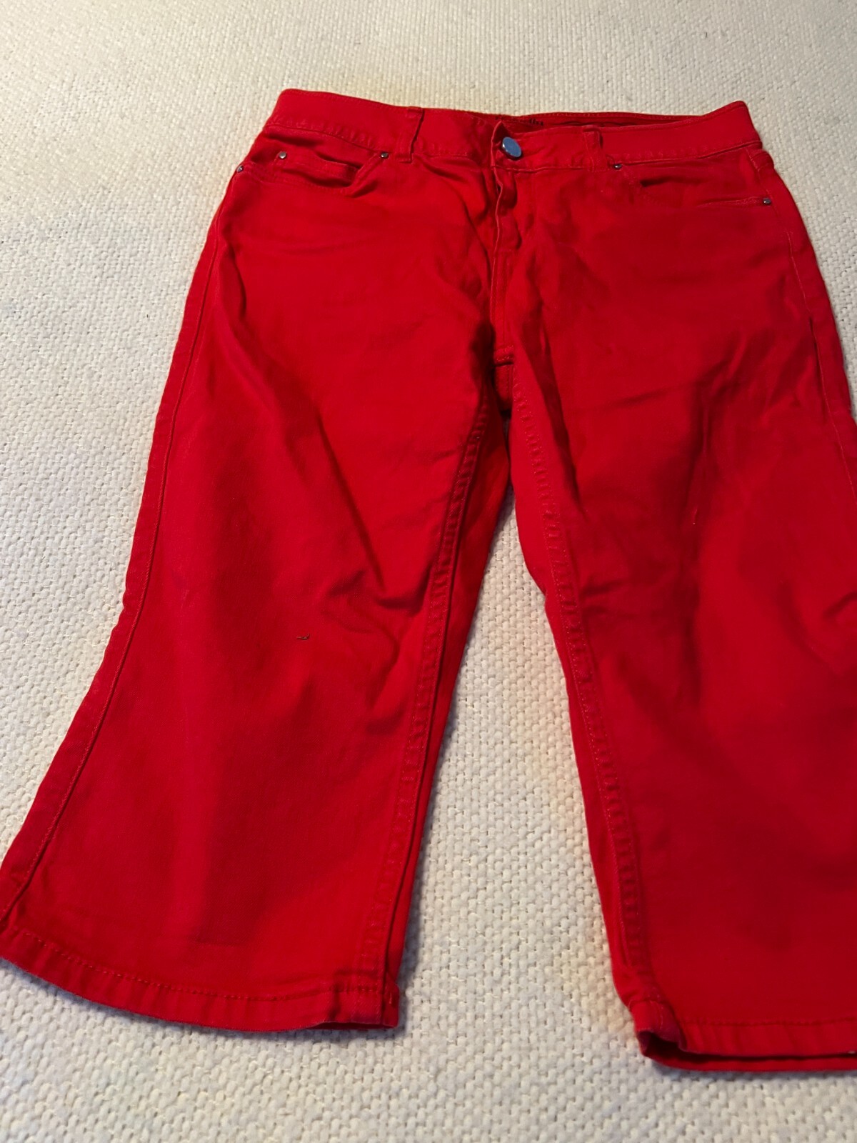 Rafaella Weekend Capris Red Size 8 Skinny | eBay