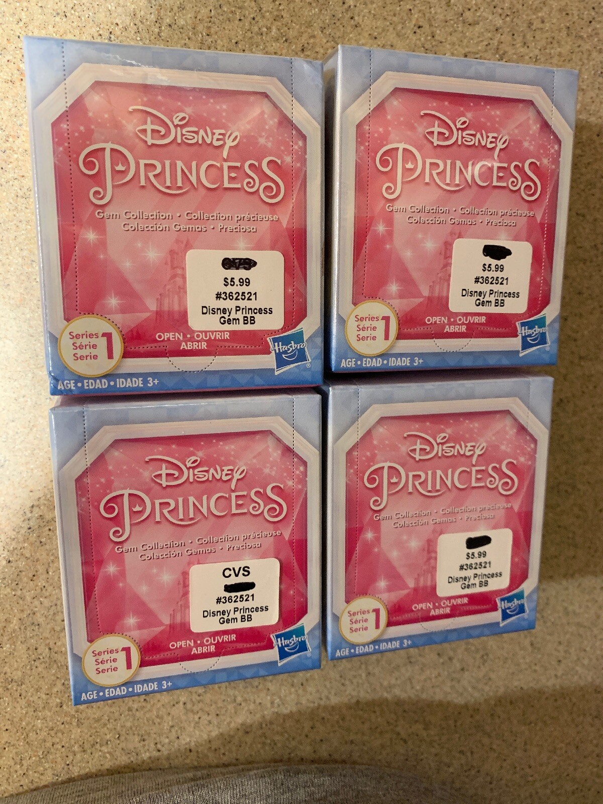 Disney Princess Gem Collection Series 1 Figure Surprise- 4 Mystery ...