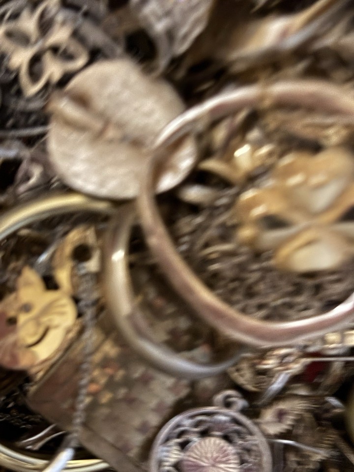 Huge Lot Junk Scrap Jewelry, Marked, Unmarked, 925, GF for Craft or ...