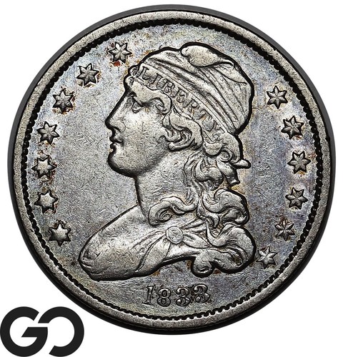 1833 Capped Bust Quarter, AU Wholesale Bid: 560, Tough Early Collector ...