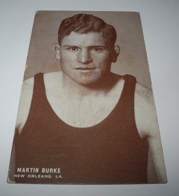 1927 Boxing Advertising Ephemera Exhibit Card Photo Postcard Martin ...