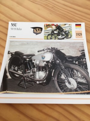 NSU 500 SS Bullus 1929 Motorcycle Collection Atlas Germany | eBay
