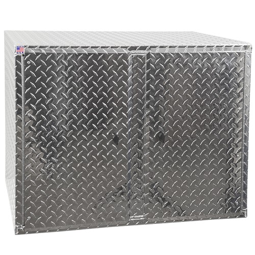 Pit Posse Aluminum Overhead Storage Diamond Cabinet Enclosed Cargo ...