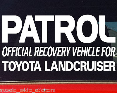 PATROL OFFICIAL RECOVERY gu gq 4x4 wagon car Funny Stickers 200mm ...