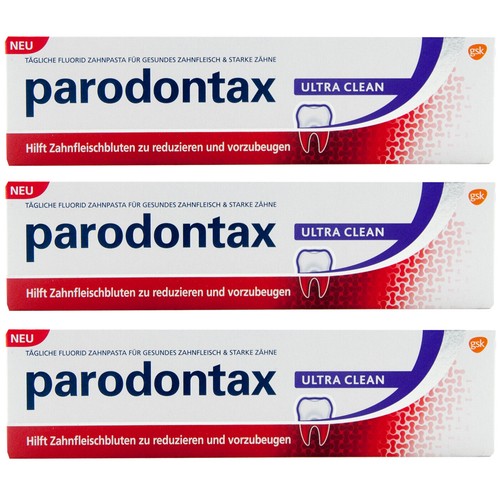Parodontax Ultra Clean 3 x 75ml Toothpaste with Fluoride - Strong Teeth ...