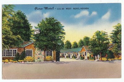 VINTAGE LINEN RENO MOTEL NEVADA POSTCARD UNPOSTED | eBay