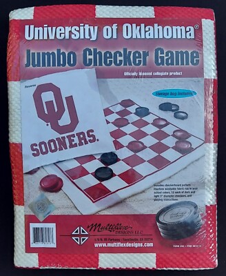 UNIVERSITY OF OKLAHOMA JUMBO CHECKER GAME - NEW - VINTAGE | eBay