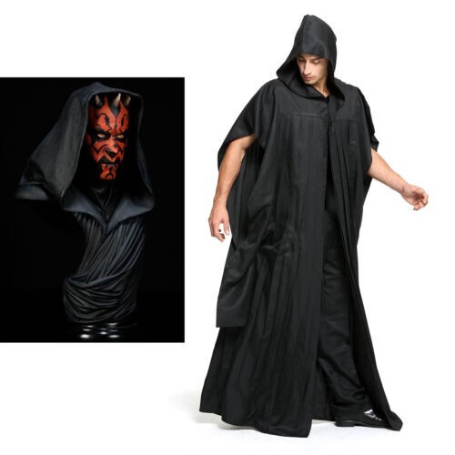 Star Wars Sith Darth Maul Tunic Hooded Cloak Robe Cosplay Costume ...