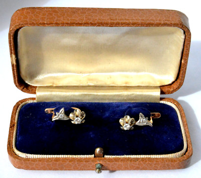 EUROPE UKRAINE IMPERIAL KYIV 583 GOLD DIAMOND WOMAN EARRING US 14k ...