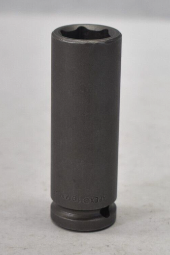 Apex 19mm Extra Long Impact Socket Tool Metric 6 Point 19MM35 Thin Wall ...