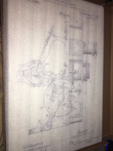 Motion Picture Machine Patent by S. Howell -18" x 26"framed canvas ...