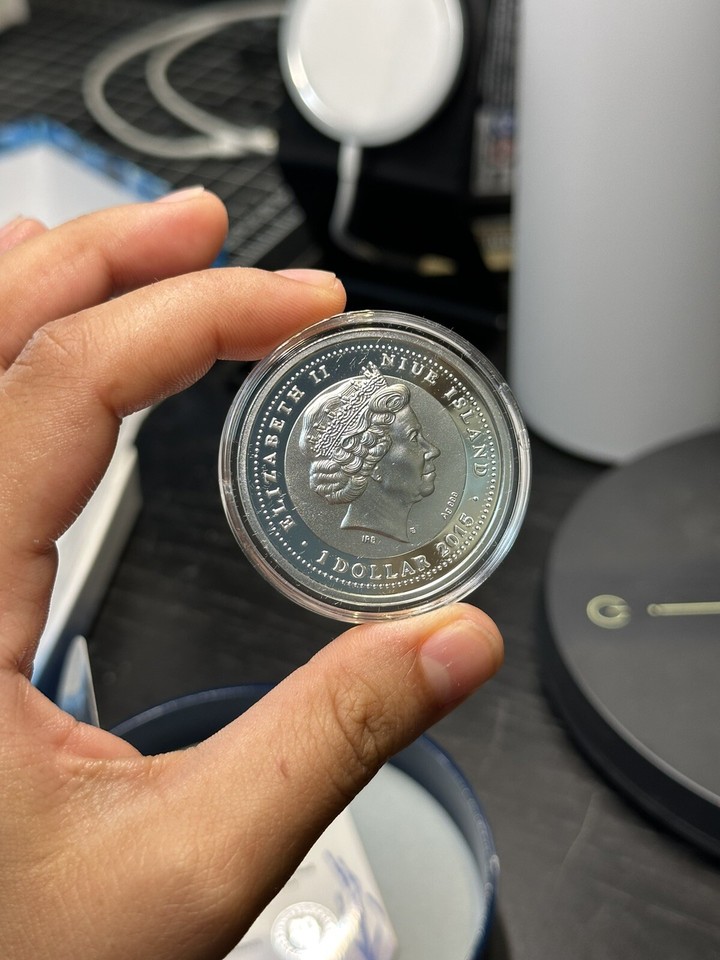 2015 Niue Blue Whale Endangered Animal Species 17.50g Silver Proof ...