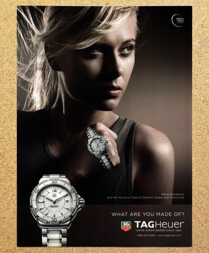 Tag Heuer Formula 1 Watch Maria Sharapova - Magazine Print Ads Ephemera ...