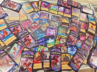 Disney Lorcana Card Collection Lot COLD FOILS Super RARES + Sealed ...