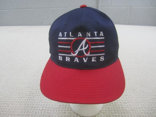 VTG Atlanta Braves Hat Cap Snapback Blue Red MLB Baseball ANNCO | eBay