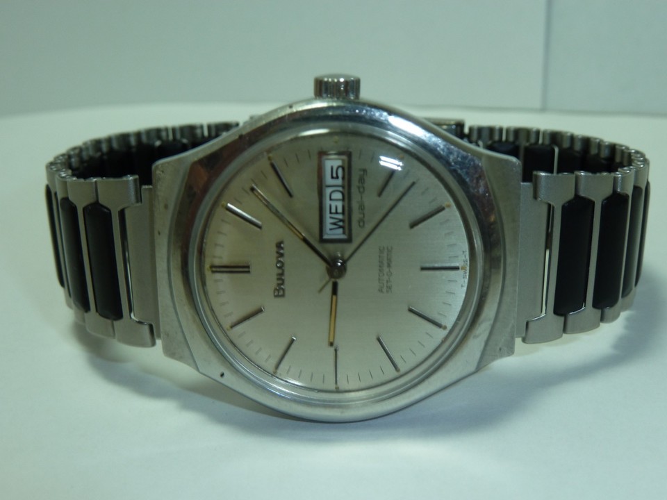 MEN'S VINTAGE BULOVA N7 AUTOMATIC SET-O-MATIC DUAL- DAY QUICK SET WATCH ...