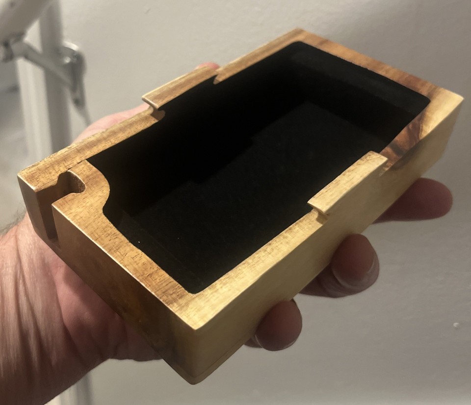 2- NEW *CARVER DANS* Wooden Box Puzzle Hand Carved Hidden Peg ...