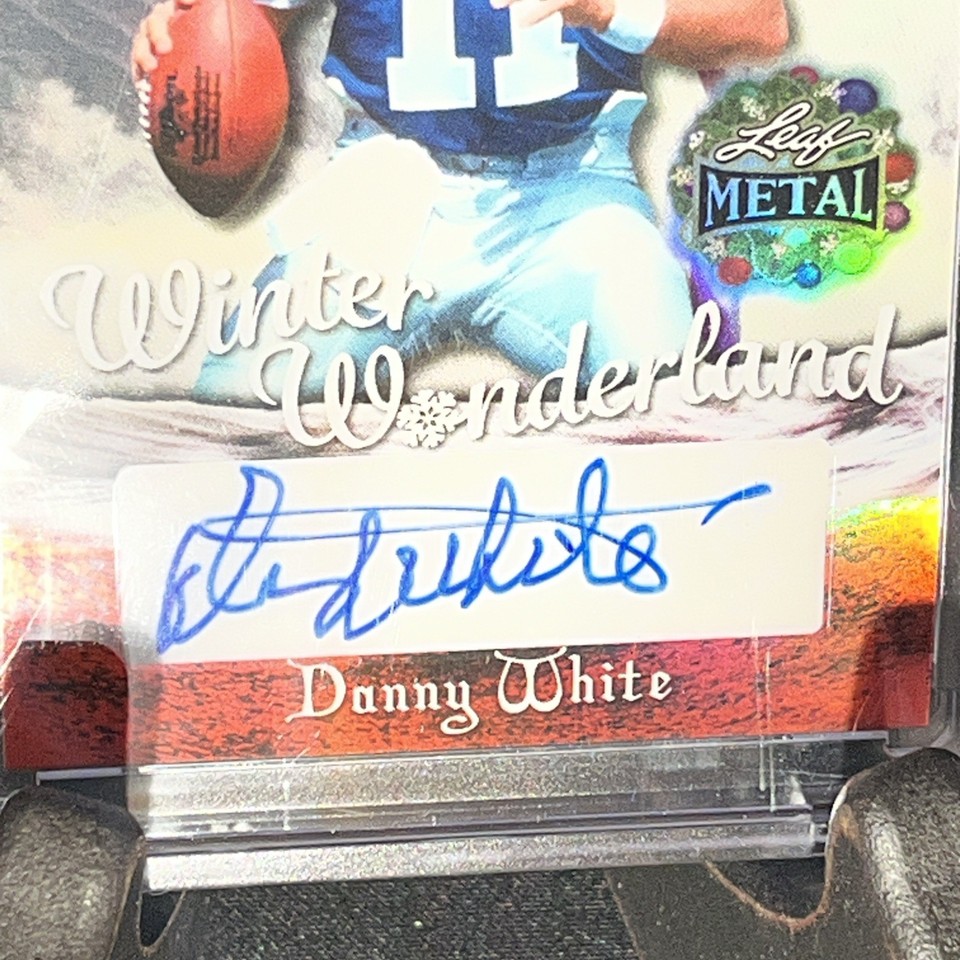 1/1 🔥 Danny White Dallas Cowboys 2025 Leaf Metal Winter Wonderland Auto ...