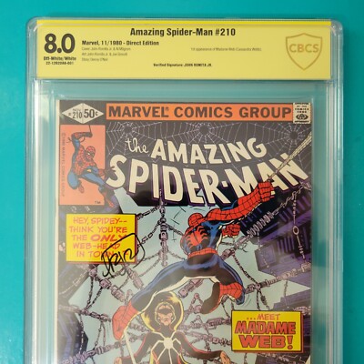 Amazing Spider-Man #210 CBCS 8.0 SS VF not CGC 1980 Signed John Romita ...