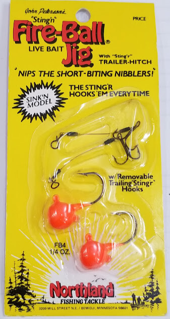 Northland Fire-Ball Live Bait Jig w Stinger Hook Your Choice Color Sz ...