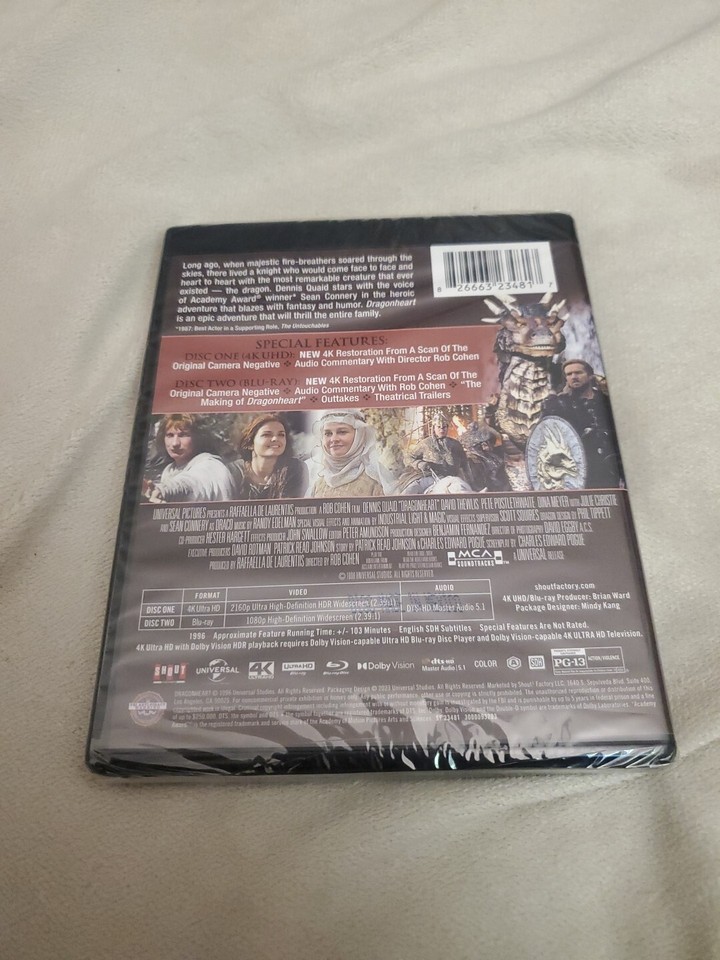 Dragonheart 4K (Ultra HD,Blu-Ray 1996) NEW SEALED! | eBay