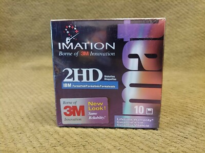 IMATION 3.5" Floppy Disks Diskettes 10 Pack IBM Formatted 1.44MB 2HD ...