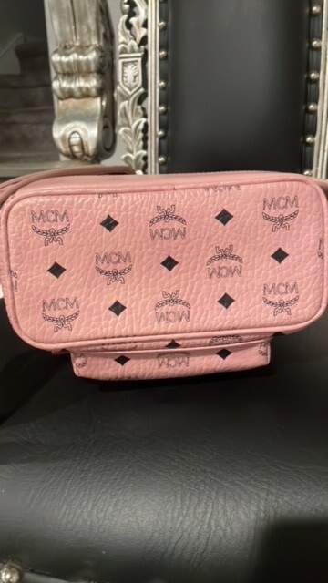 MCM pink designer leather, medium book bag, good condition | eBay