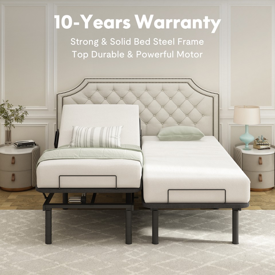 FLEXISPOT Zero Gravity Electric Adjustable Bed Frame, Zero Clearance ...