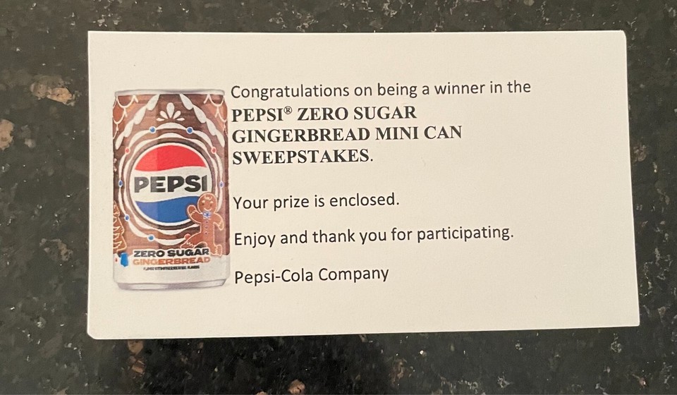PEPSI® ZERO SUGAR GINGERBREAD MINI CAN 🔥Limited edition 🔥IN HAND | eBay