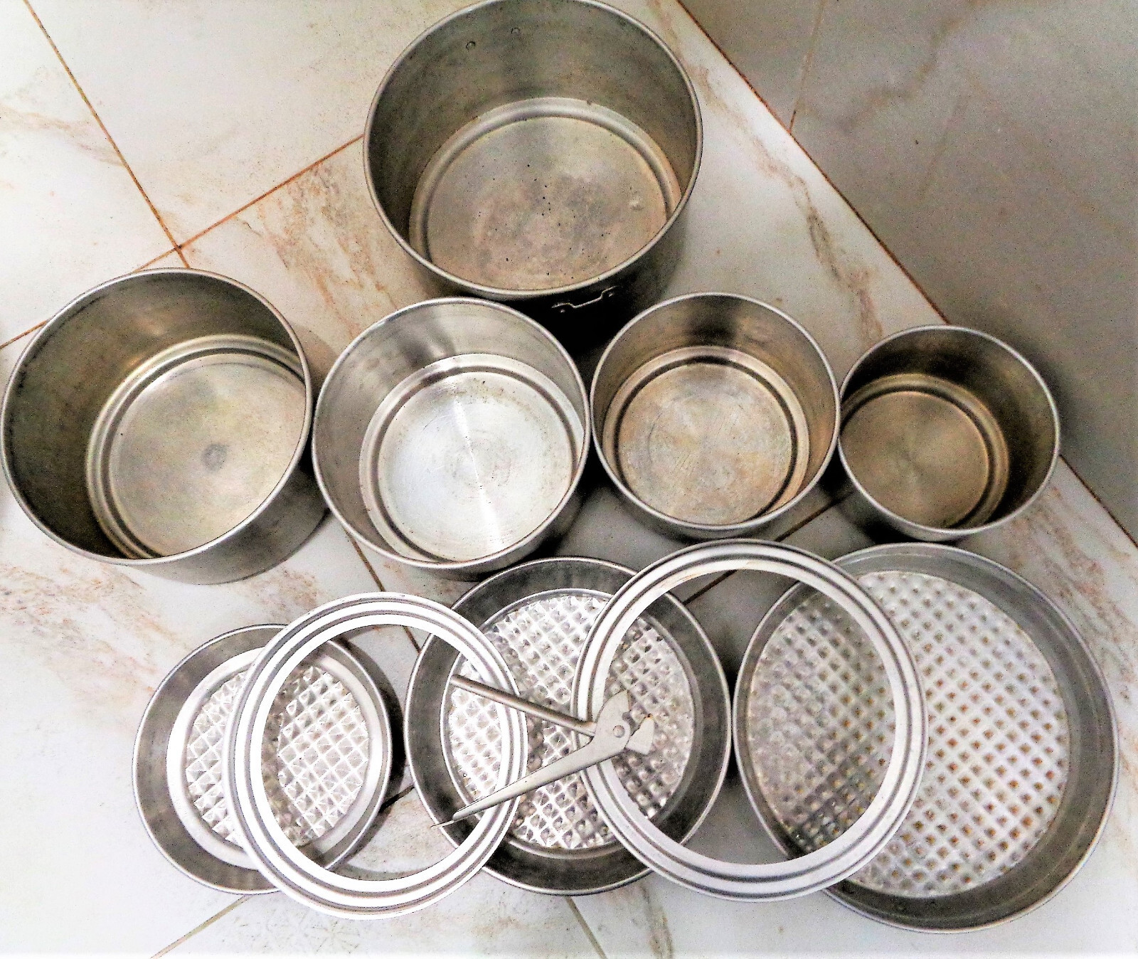 Camping Cookware Set 11 piece Aluminum Nesting Pot Pans Mess Kit ...