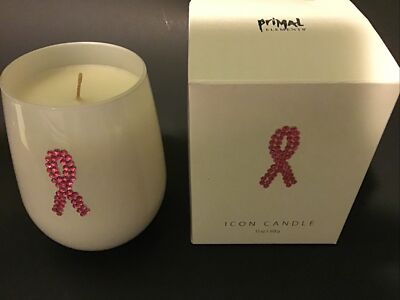 Lot Of 3 Primal Element Icon Candle Crystal Pink 13 oz,Cancer Awareness ...