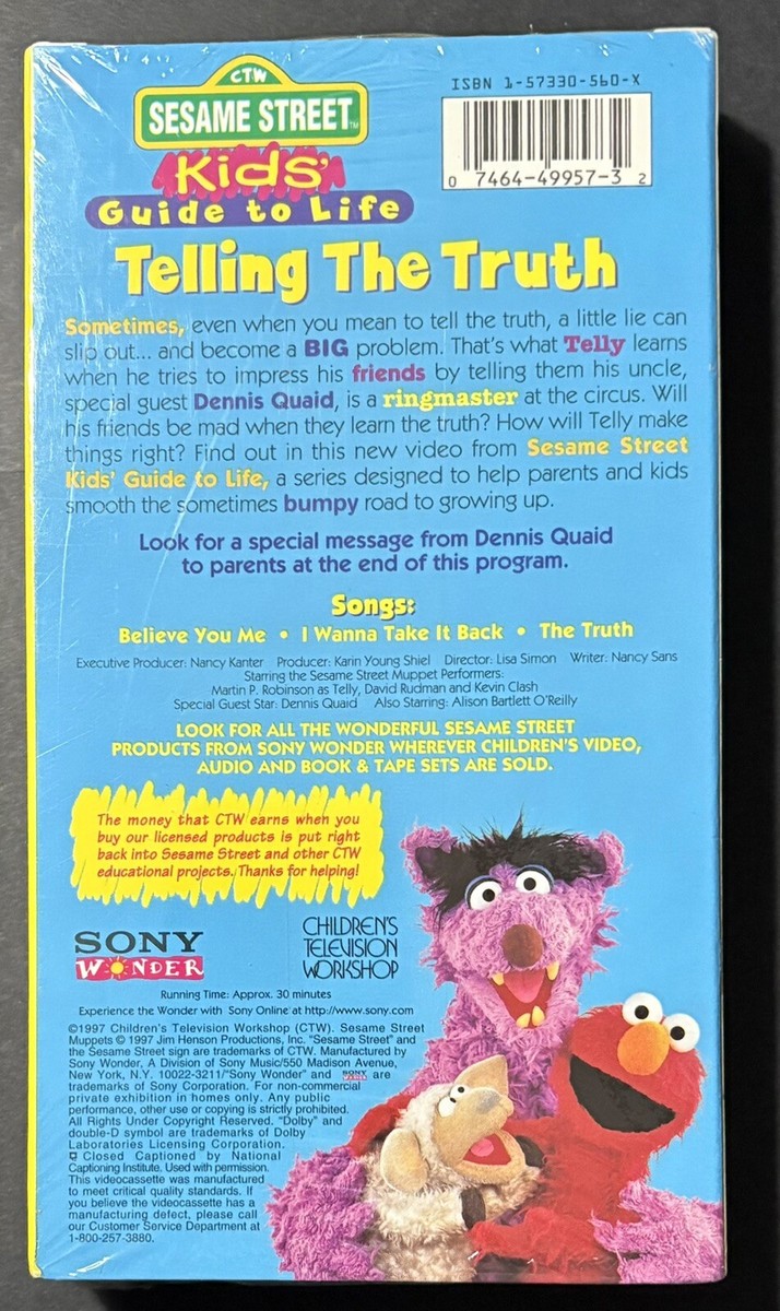 Telling The Truth Sesame Street Vhs