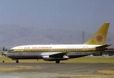 AIR CAL / AIR CALIFORNIA AIRLINES B-737-200 AIRPORT NOW AMERICAN ...