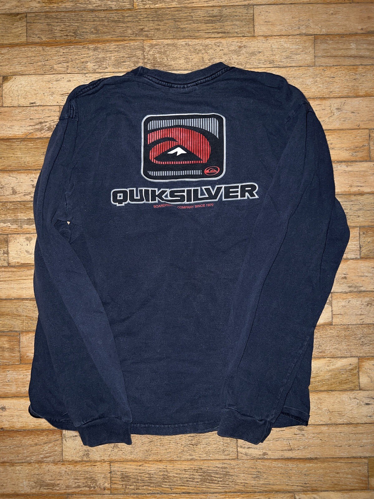 Vintage 1990's Quiksilver Double Sided Logo Long Slee… - Gem