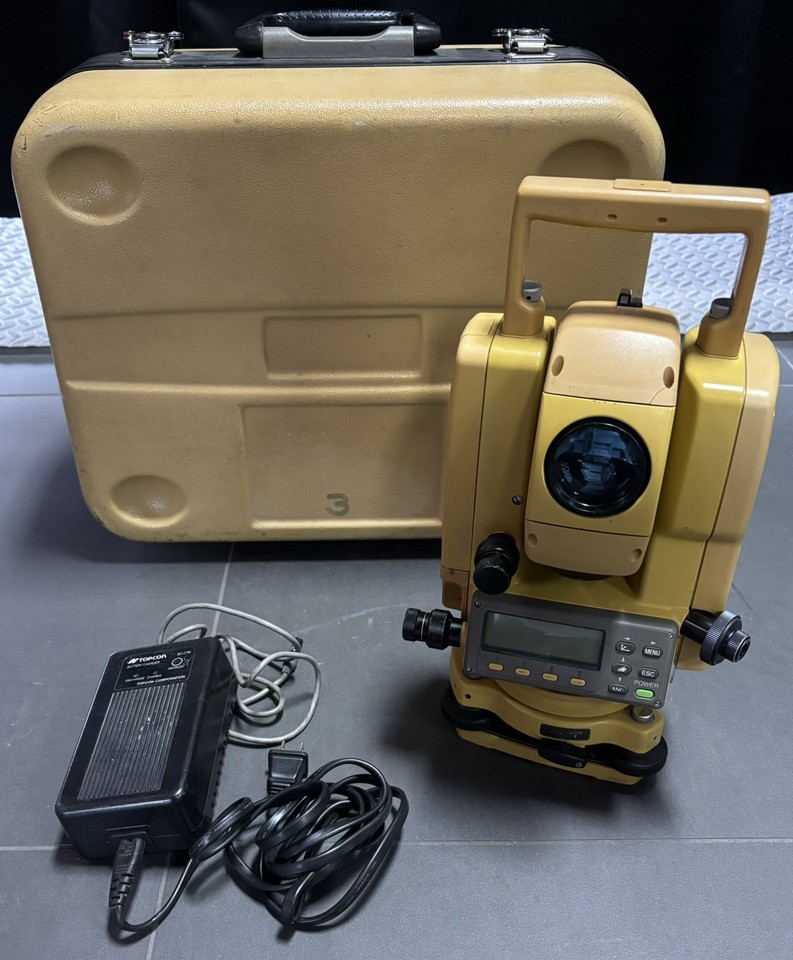Topcon GTS-211D Total Station w/ Battery Charger & Transport Case GTS ...