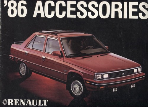 1986 RENAULT ALLIANCE ENCORE 8 PG COLOR ACCESSORIES BROCHURE | eBay