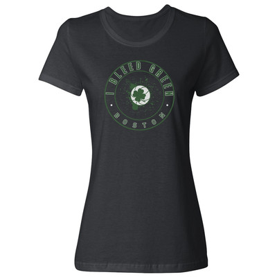 Bleed Green Boston Inspired Logo Tee Basketball Fans Ladies' Crewneck T ...