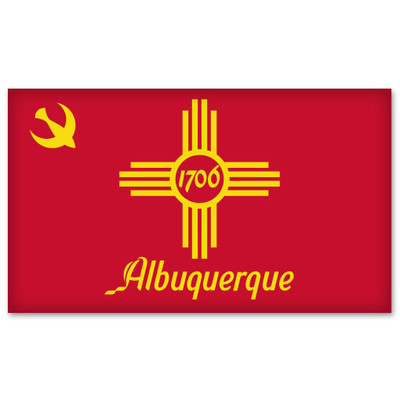 Albuquerque City Flag car bumper sticker window decal 6" x 3" | eBay