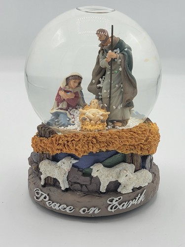 Vintage Snowball/Music Box Christmas Nativity Scene | eBay